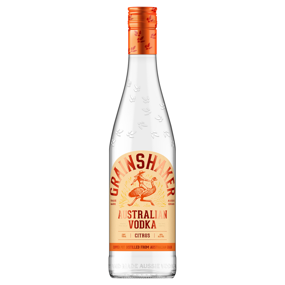 Australian Citrus Vodka 37.5% 700mL | Grainshaker Vodka – Top Shelf ...